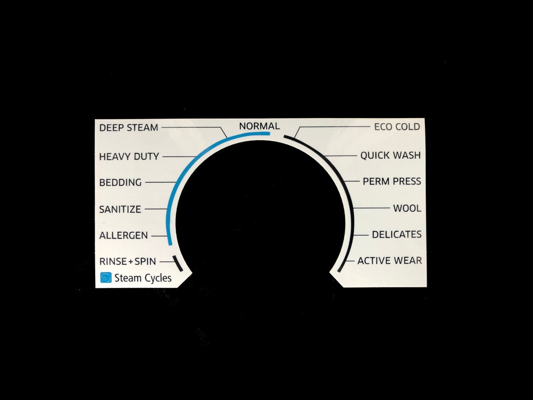 Samsung Model WF45H6300AW Washer Sticker Label / Decal - for Control ...