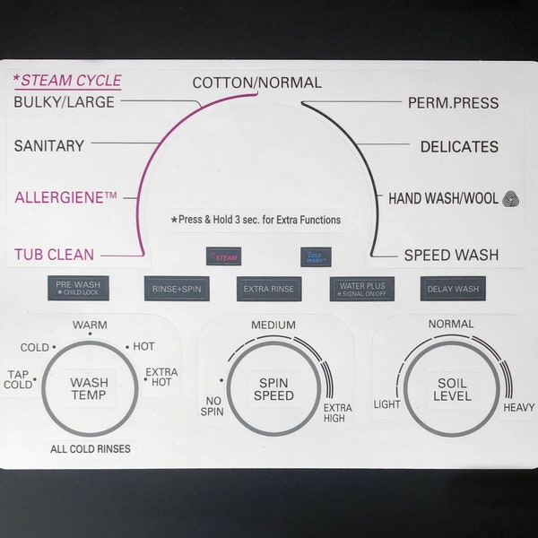 Lg Washer Decals - Etsy