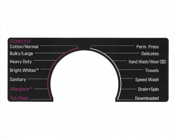 LG Model WM4370HKA Washer Sticker Label / Decal for Center | Etsy