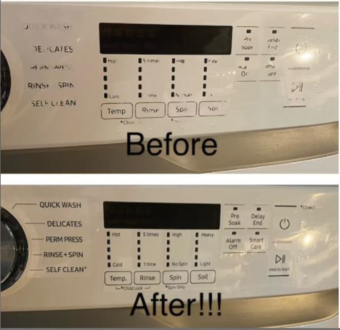 Samsung Model WF45T6000AW Washer Sticker Sheet Labels / Decals - for ...