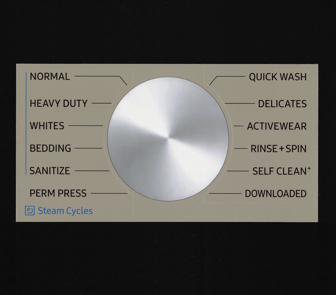 Samsung Model WF45R6300AC Washer Sticker Labels / Decals - for Control ...