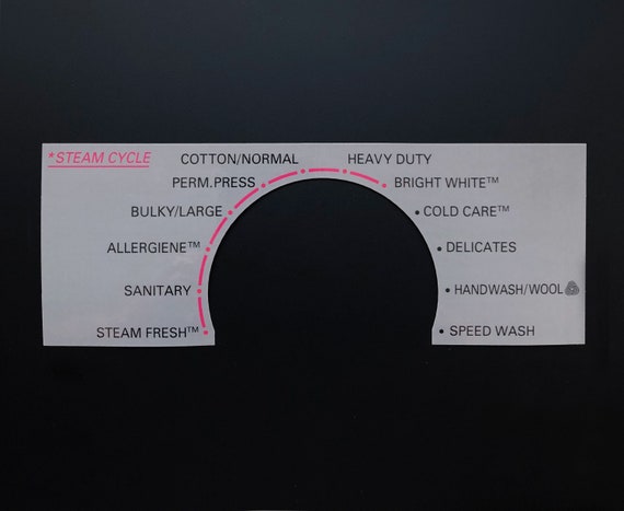 LG Model WM2901HVA Washer Sticker Label / Decal for Center - Etsy