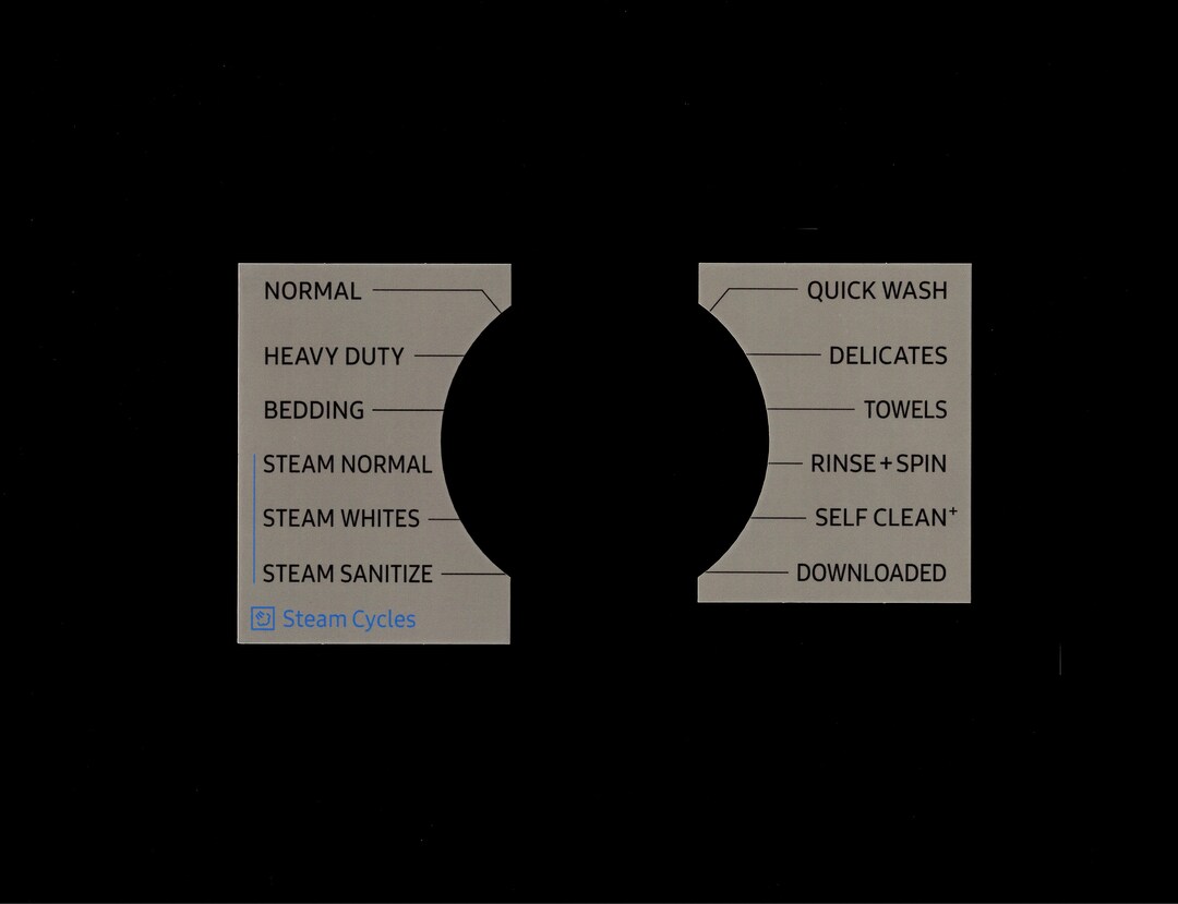 Samsung Model WF45B6300AC Washer Sticker Labels / Decals for - Etsy