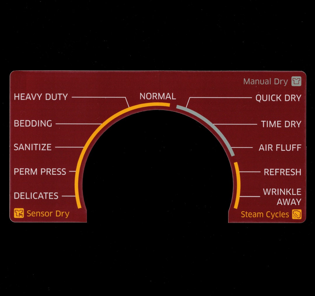 Samsung Model DV42H5200EF & DV42H5200GF Dryer Sticker Label / Decal ...