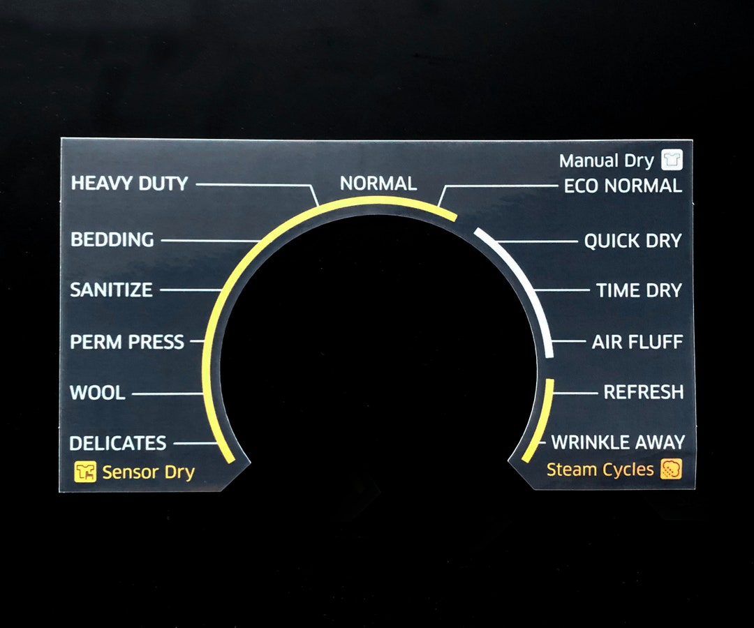 Samsung Model DV45H6300EG Dryer Sticker Label / Decal - for Control ...