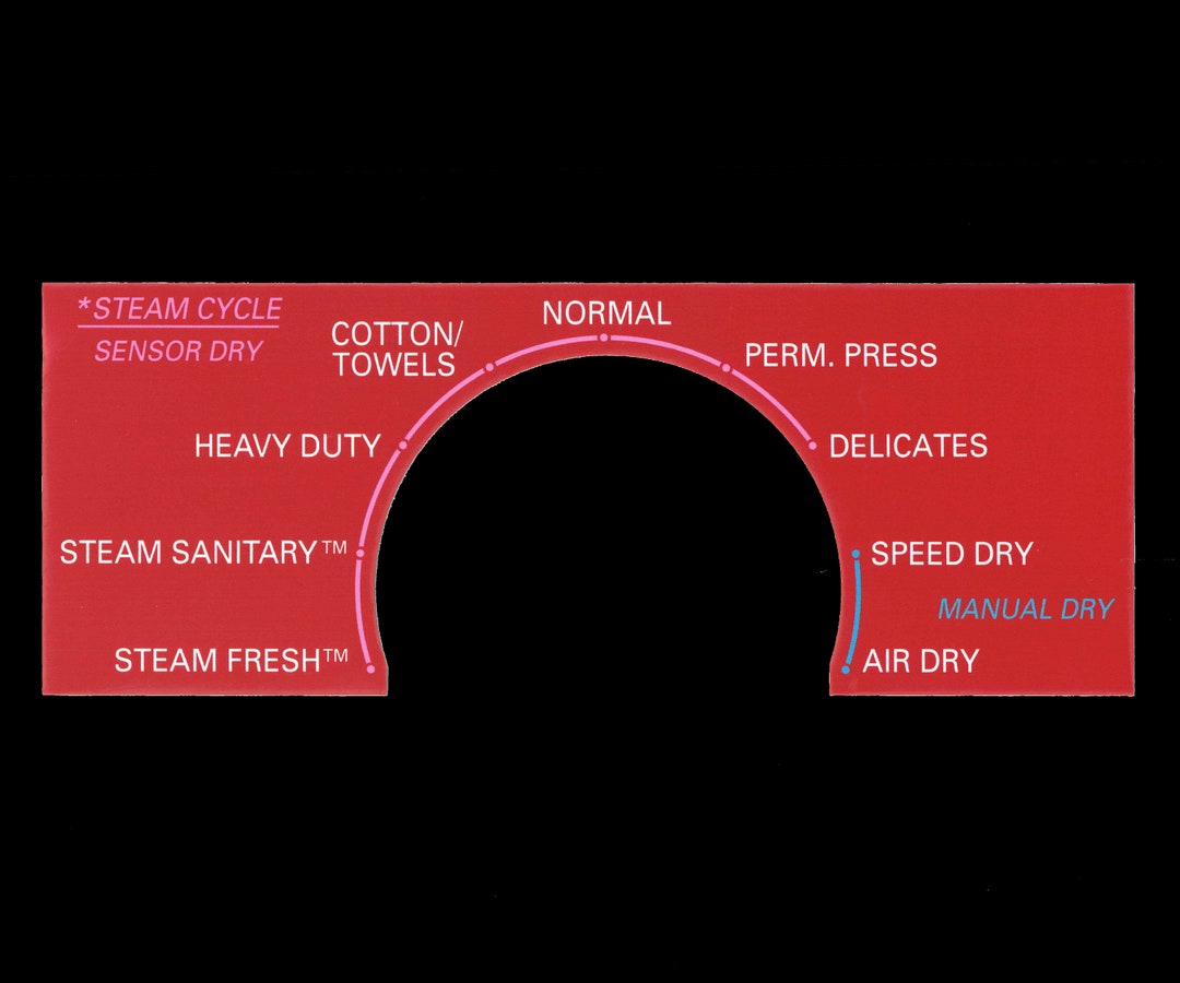 LG Model DLEX2801R & DLGX2802R Dryer Sticker Label / Decal - for Center ...