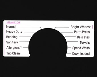 LG Model WM3070HWA Washer Sticker Label / Decal for Center Control ...