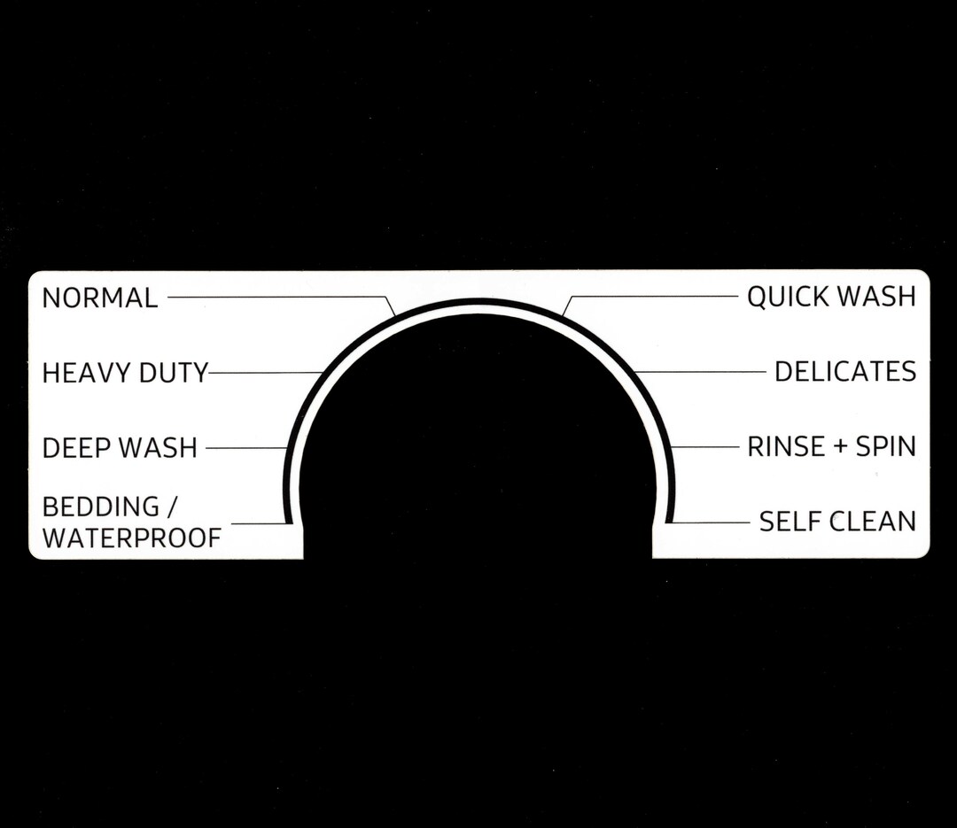 Samsung Model WA45N3050AW Washer Sticker Label / Decal - for Control ...