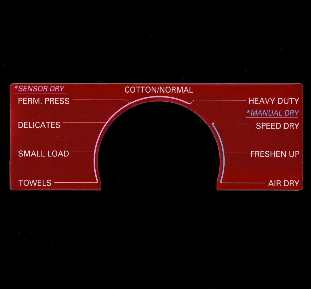 LG Model DLE2350R & DLG2351R Dryer Sticker Label / Decal - for Center ...