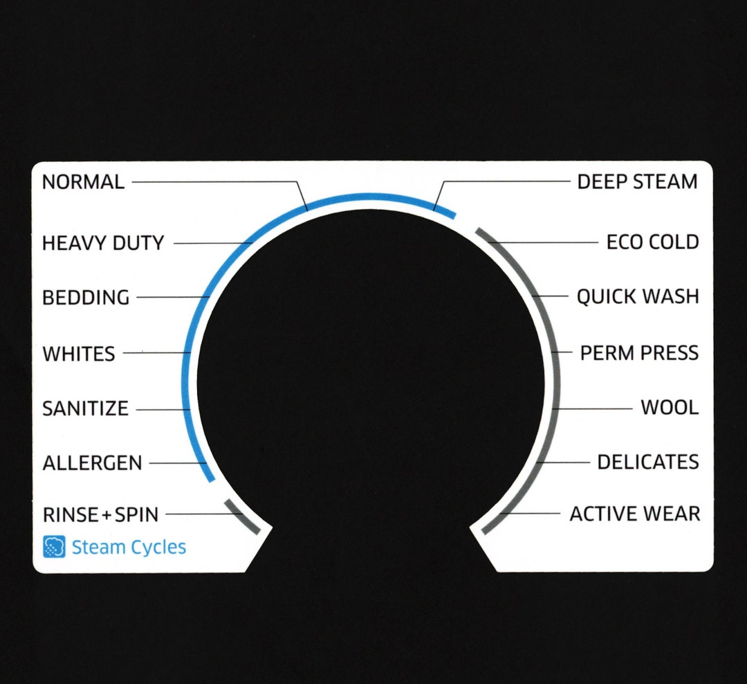 Samsung Model WF50K7500AW Washer Sticker Label / Decal - for Control ...