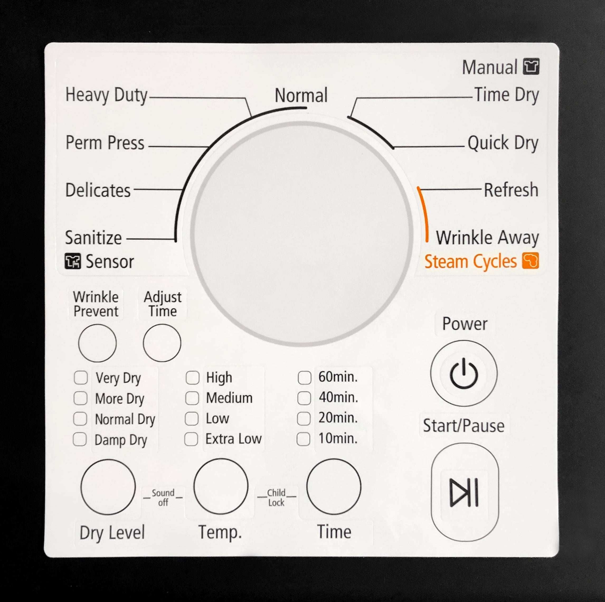 Samsung Model DV365GTBGWR Dryer Sticker Sheet Labels / Decals - for ...