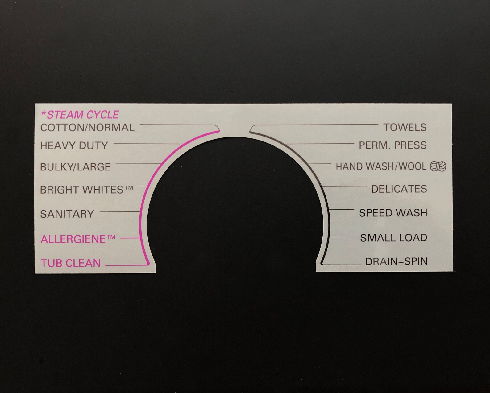 LG Model WM4070HVA Washer Sticker Label / Decal for center - Etsy España