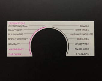 LG Model WM4270HVA Washer Sticker Label / Decal for Center Control ...