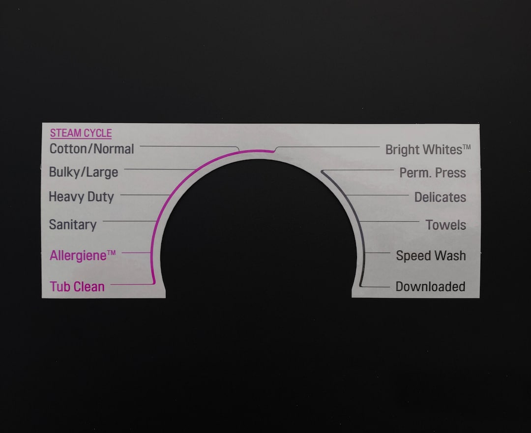 LG Model WM3670HVA Washer Sticker Label / Decal - for Center Control ...