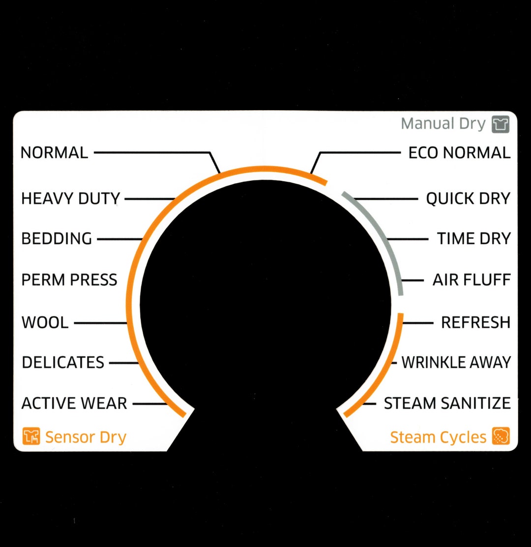 Samsung Model DV45K6500EW & DV45K6500GW Dryer Sticker Label / Decal ...