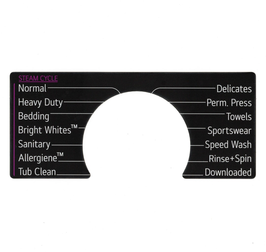 LG Model WM4500HBA Washer Sticker Label / Decal - for Center Control ...