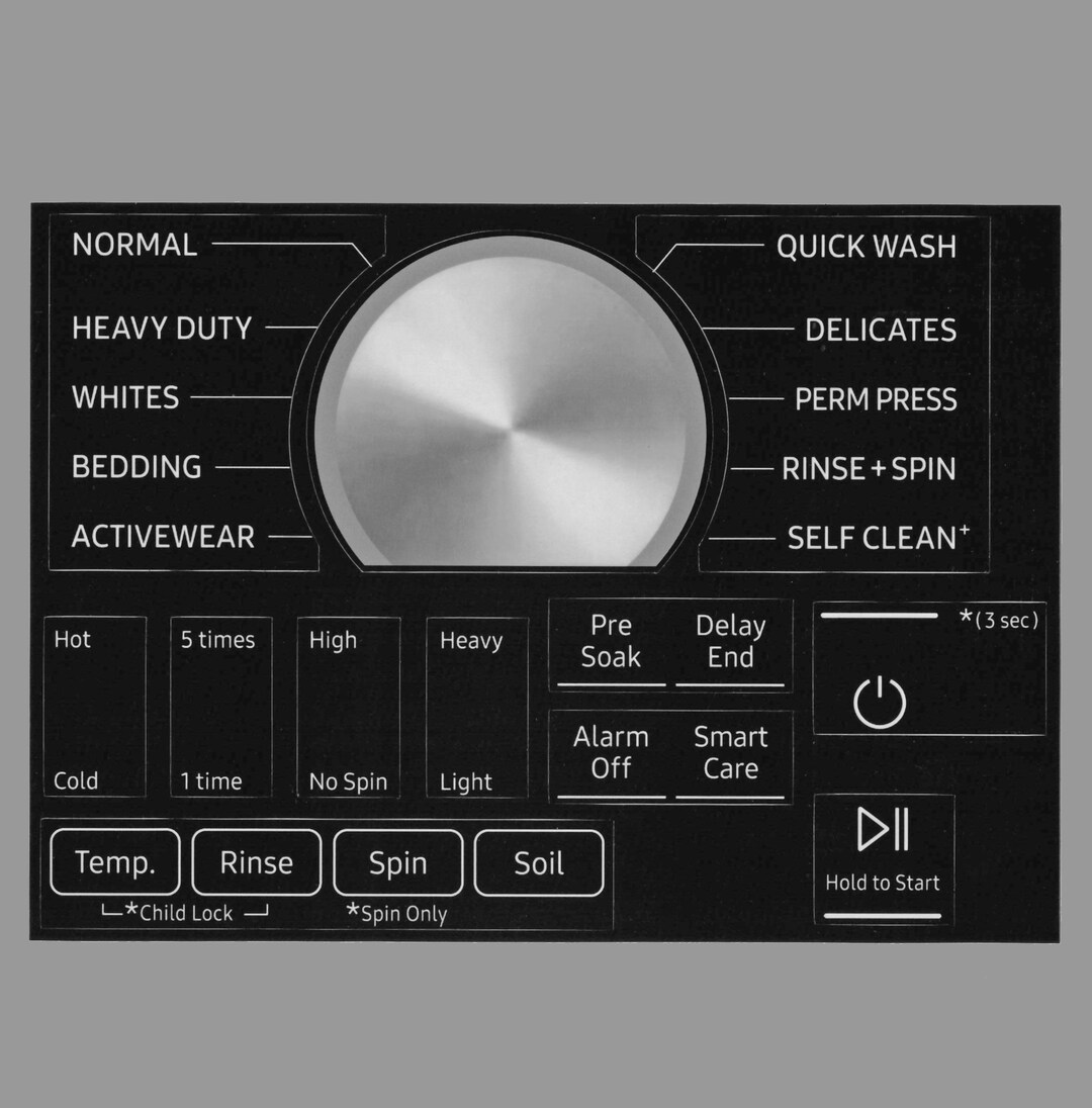 Samsung Model WF45T6000AV Washer Sticker Sheet Labels / Decals - for ...