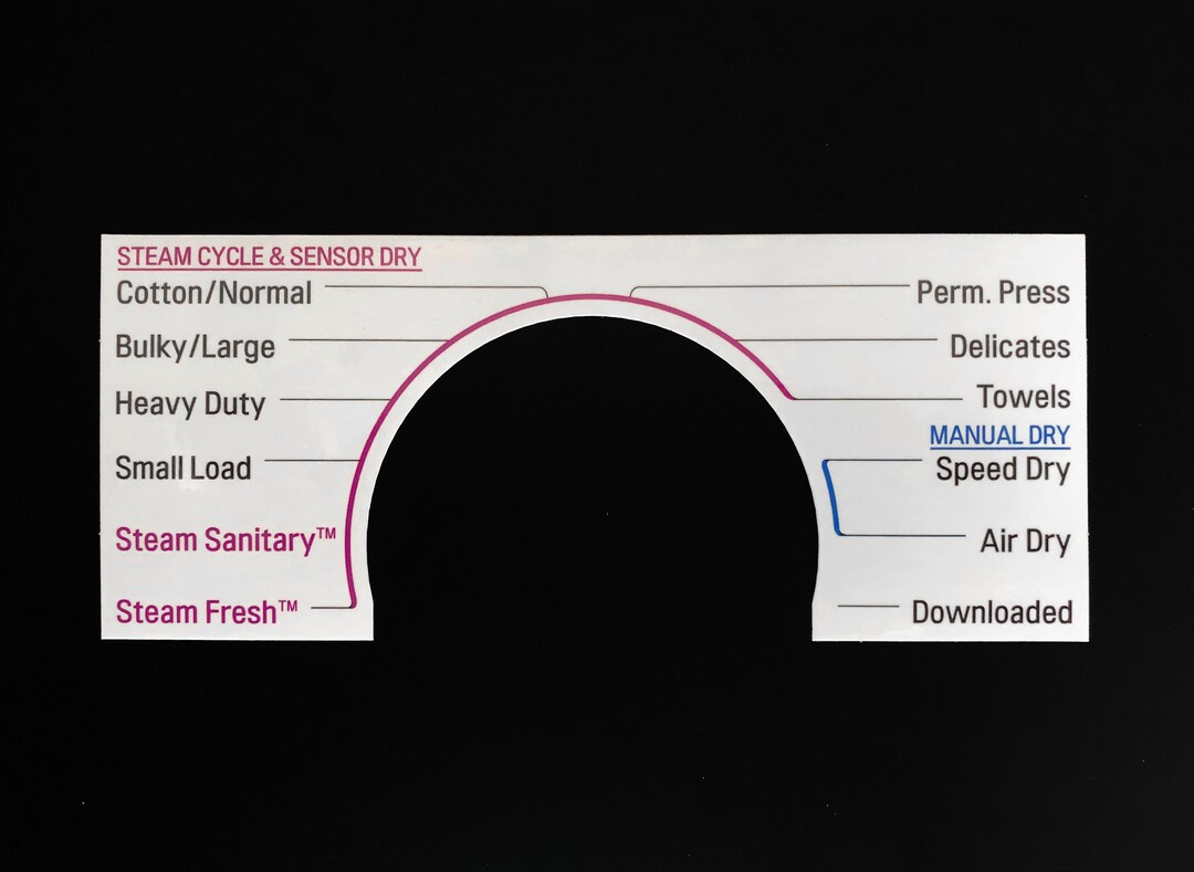 LG Model DLEX3570W Dryer Sticker Label / Decal for Center - Etsy