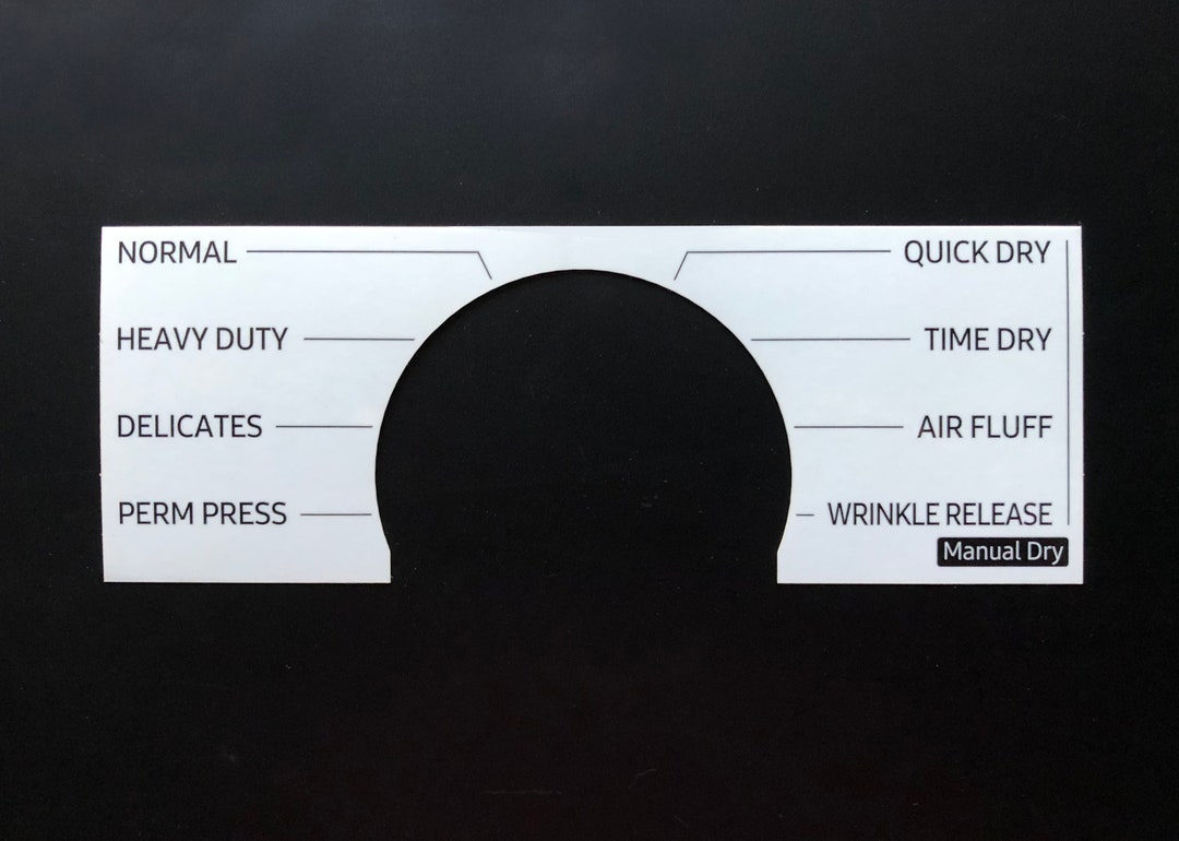 Samsung Model DVG45T3200W Dryer Sticker Label / Decal - for Control ...