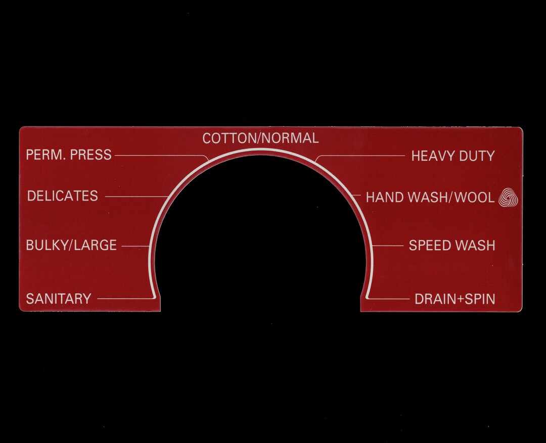 LG Model WM2350HRC Washer Sticker Label / Decal - for Center Control ...