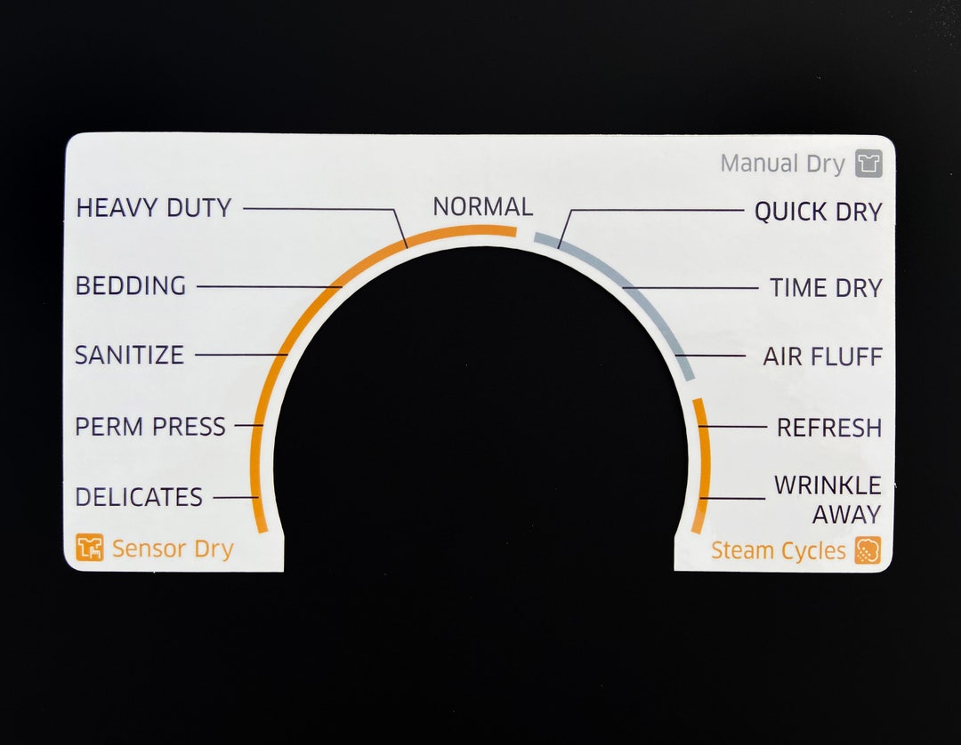 Samsung Model DV42H5200EW Dryer Sticker Label / Decal - for Control ...