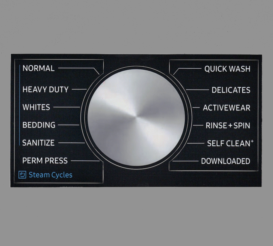 Samsung Model WF45R6300AV Washer Sticker Labels / Decals - for Control ...