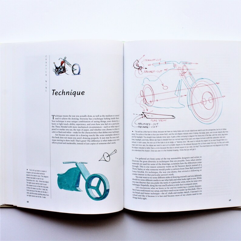 How to Draw Choppers Like A Pro by Thom Taylor Motorcycles Ed - Etsy