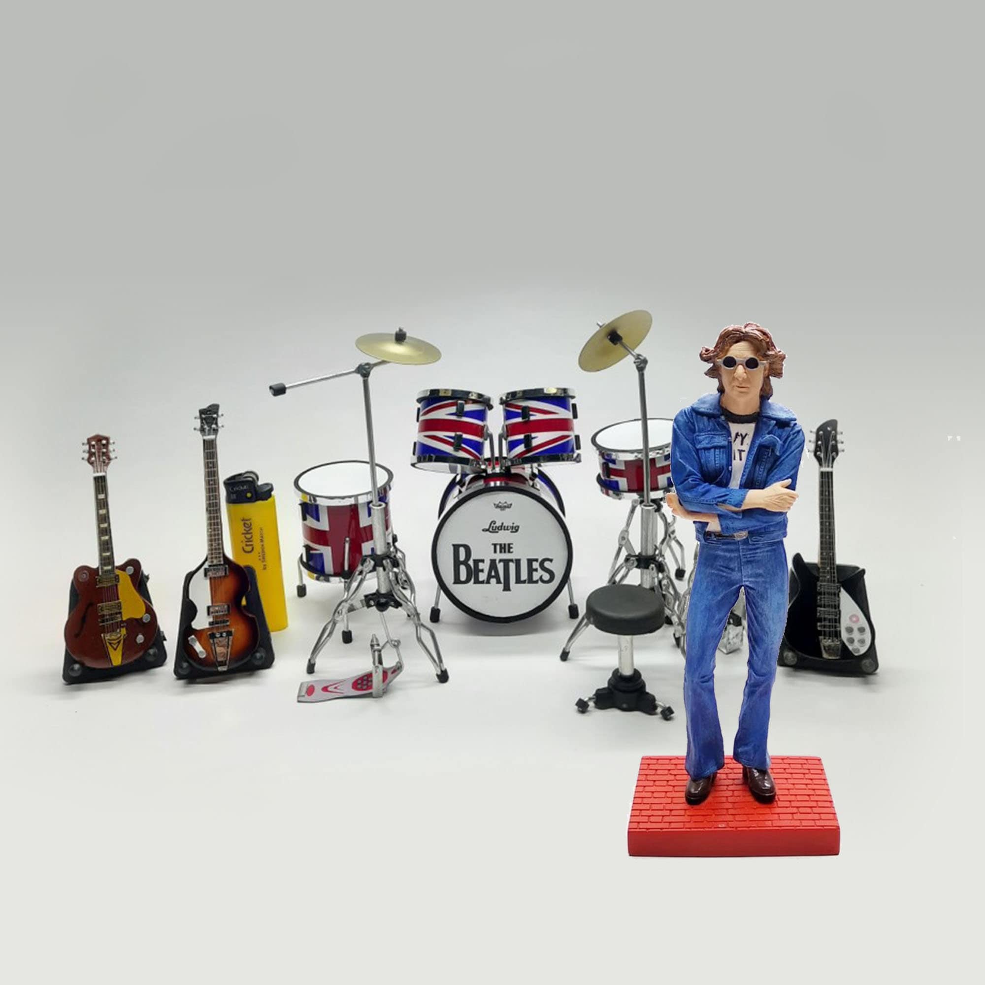 Miniature Drum and Guitars the Beatles UK Exclusive Display Signature ...