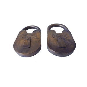 5.51" Inches Vintage Solid Brass Large Padlock ALCATRAZ SAN FRANSISCO ...