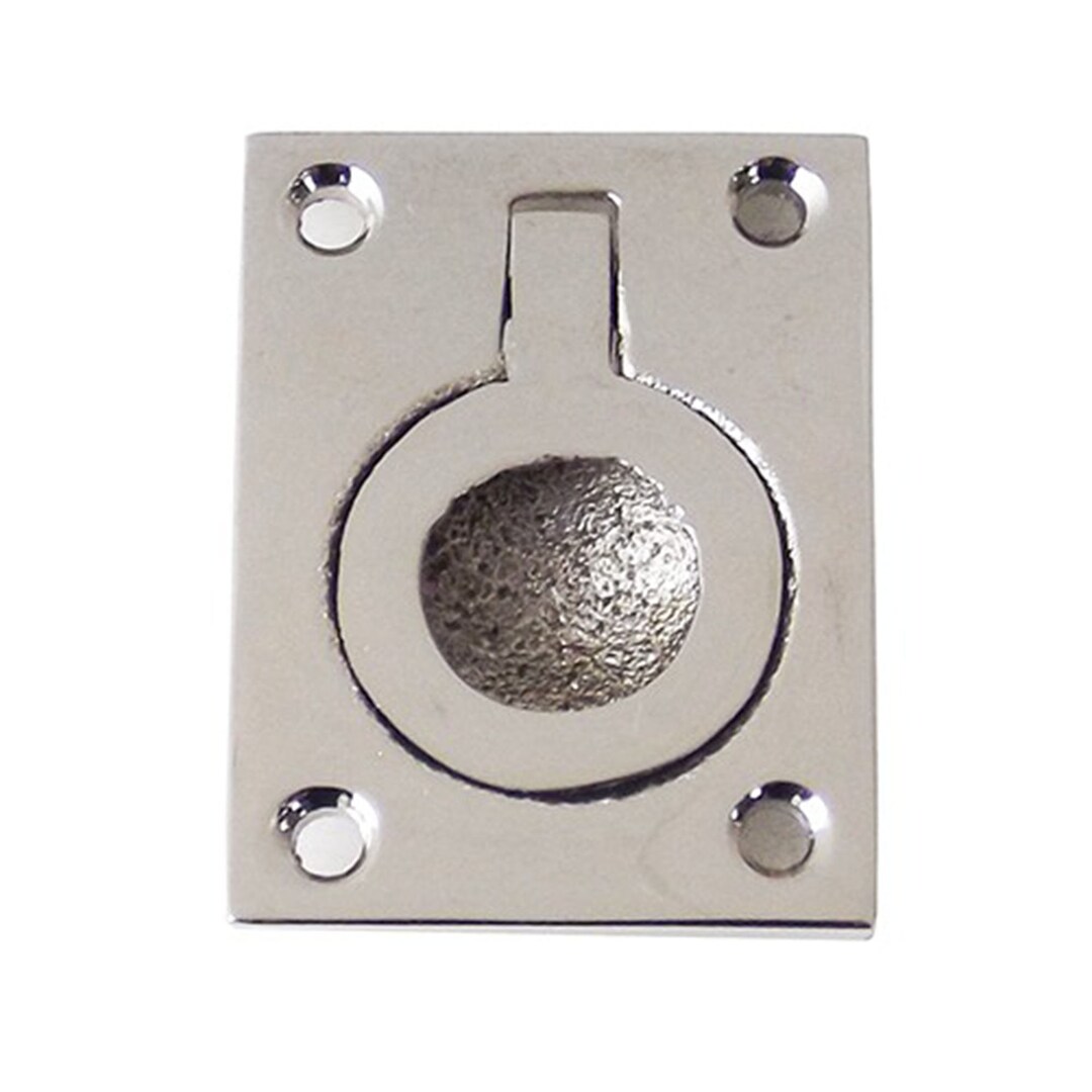 Bin Pull Brass 4 Pcs, Small Sunken Pull, Ring on Top, Vintage Solid ...