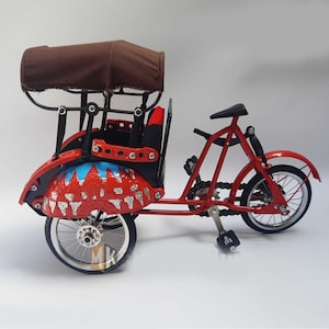 PEDICAB MINIATURE Vintage Tricycle Model, Charming Desk Decor or ...