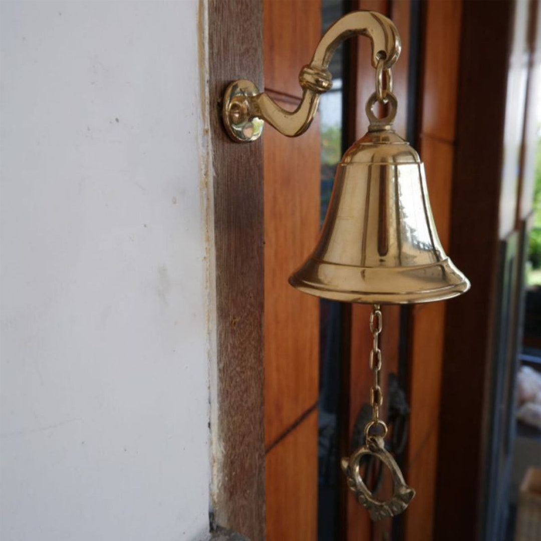 Solid Brass Vintage Fine Door Bell, Front Door Bell, Door Hanging Bell ...