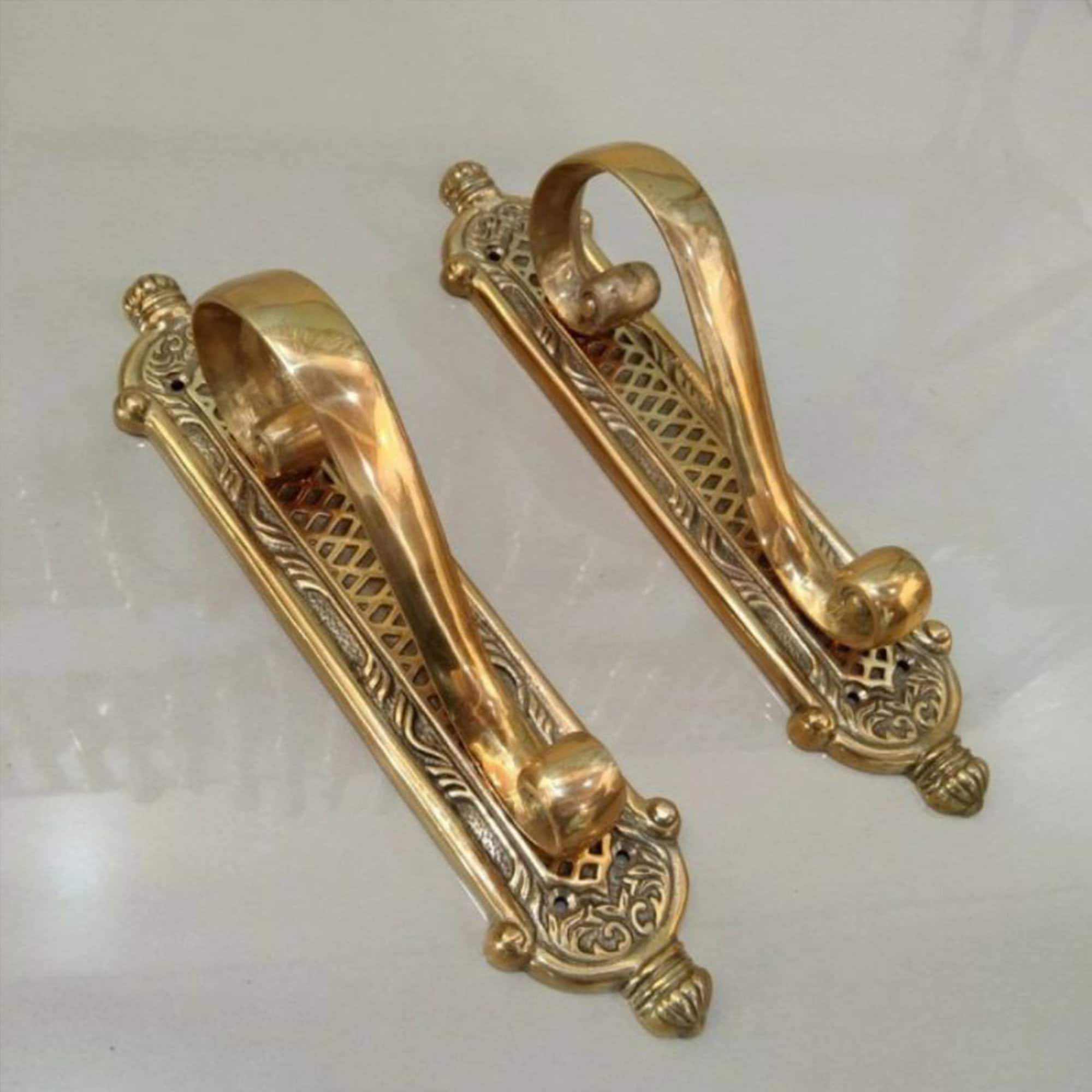 Classic Door Handle Pair Antique 11.4, French Door Pulls, Front Door ...