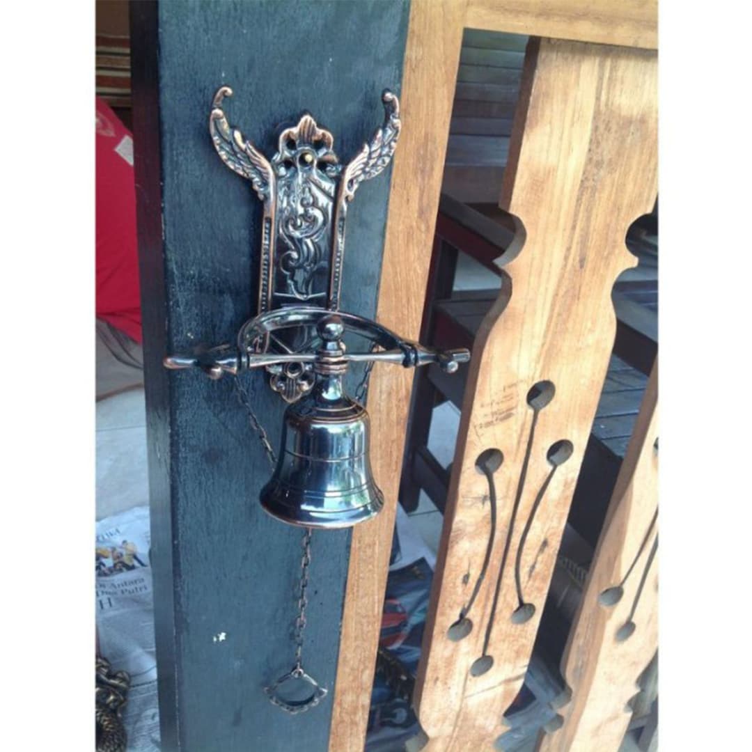 Vintage Doorbell Victorian Solid Brass Gate Front Door Bell Antique ...