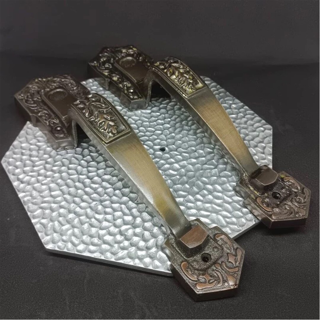 Pair of Aluminium Pull Handle Backplate Classic, Entry Door Tool ...