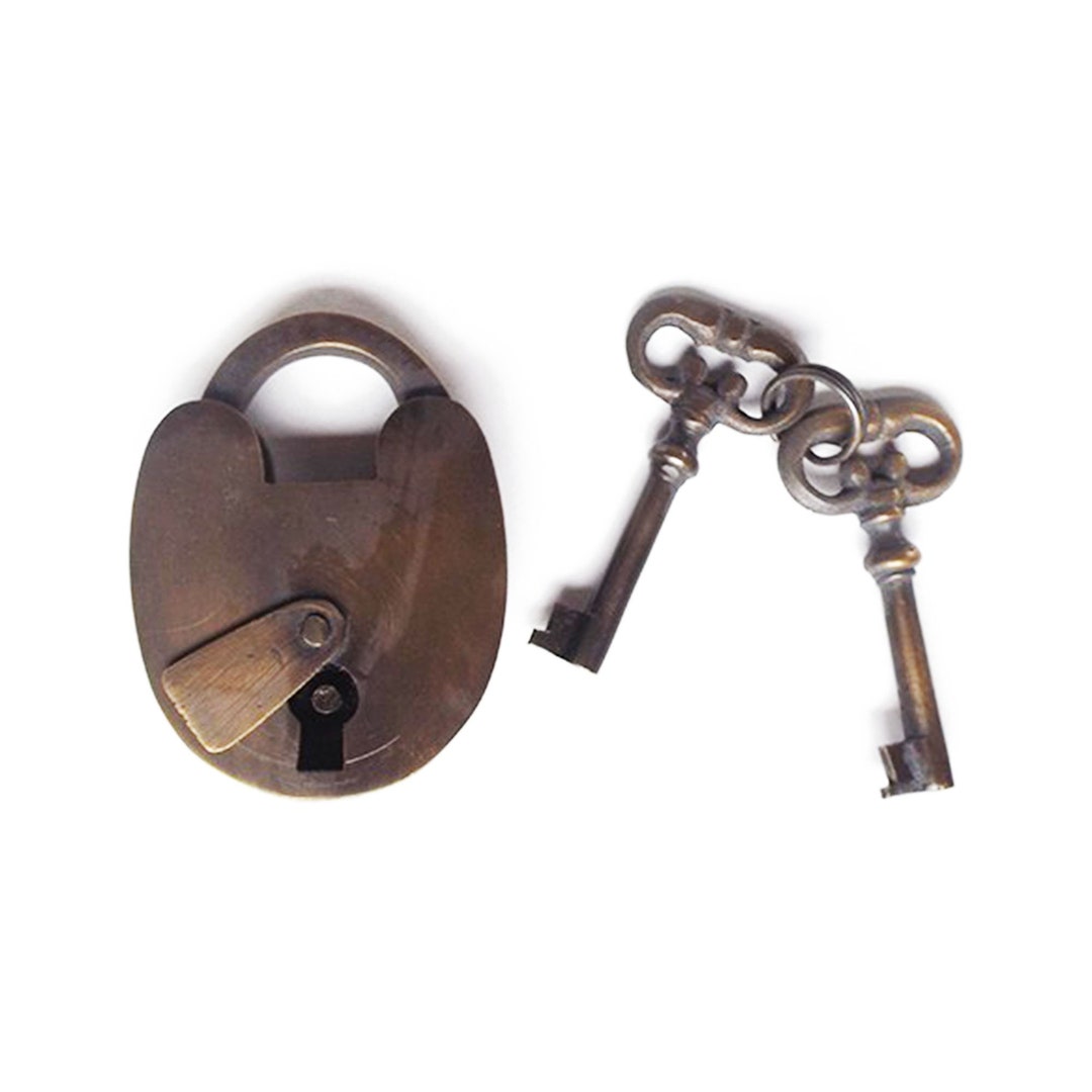 2.67" Inches Vintage Classic Deco Solid Brass PADLOCK With SKELETON ...