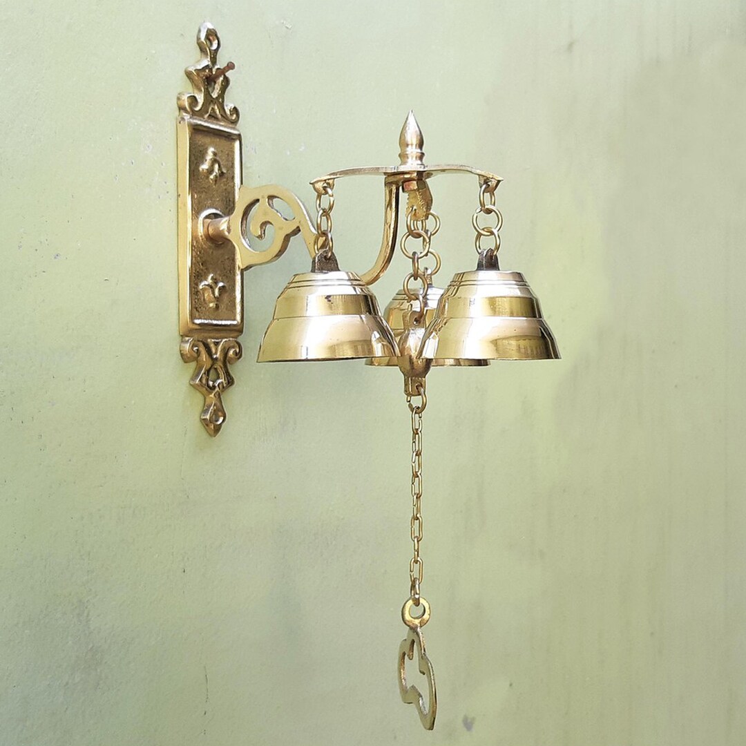 Vintage Bell Gate Front Door Antique Three Ringing Bell Knock Door ...