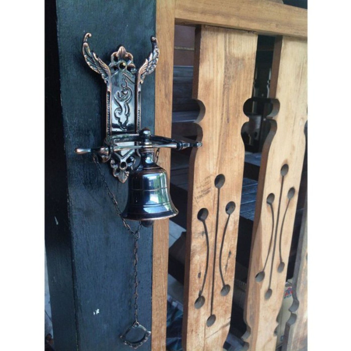 Vintage Doorbell Victorian Solid Brass Gate Front Door Bell Antique ...