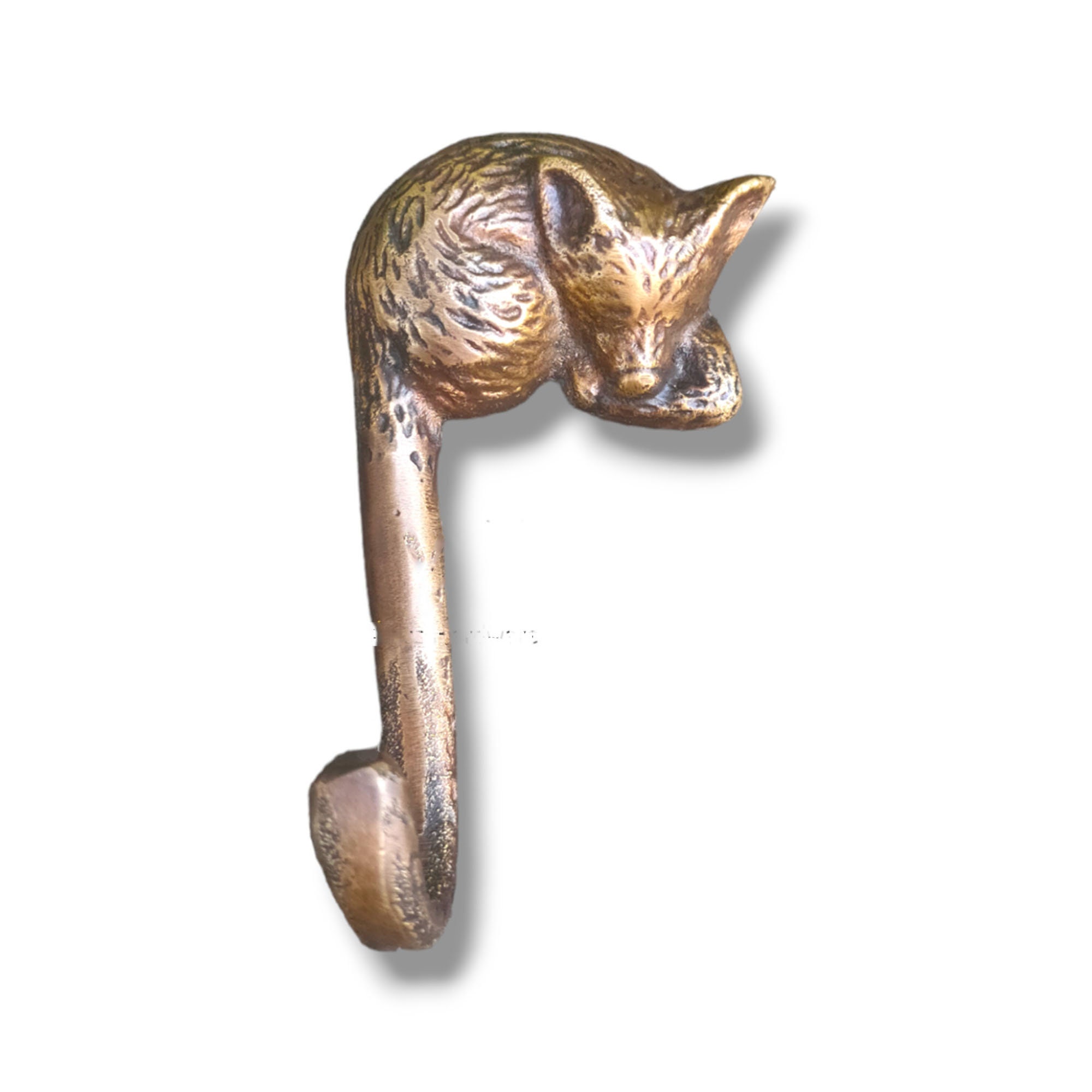 Set of 2 Sleeping Fox Wall Hooks - Rustic Animal Wall Mount for Hats ...