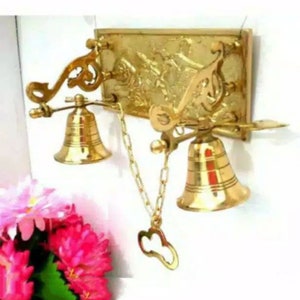 Vintage Bell Gate Front Door Antique Two Ringing Bell Knock Door, Wall ...