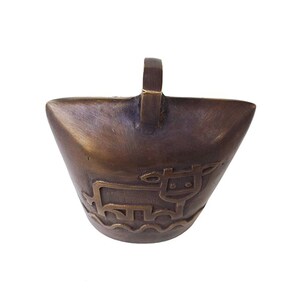 Traditional Cow Bell Choker Vintage Brass Farm House Polished Brass ...