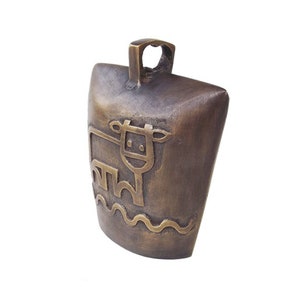 Traditional Cow Bell Choker Vintage Brass Farm House Polished Brass ...