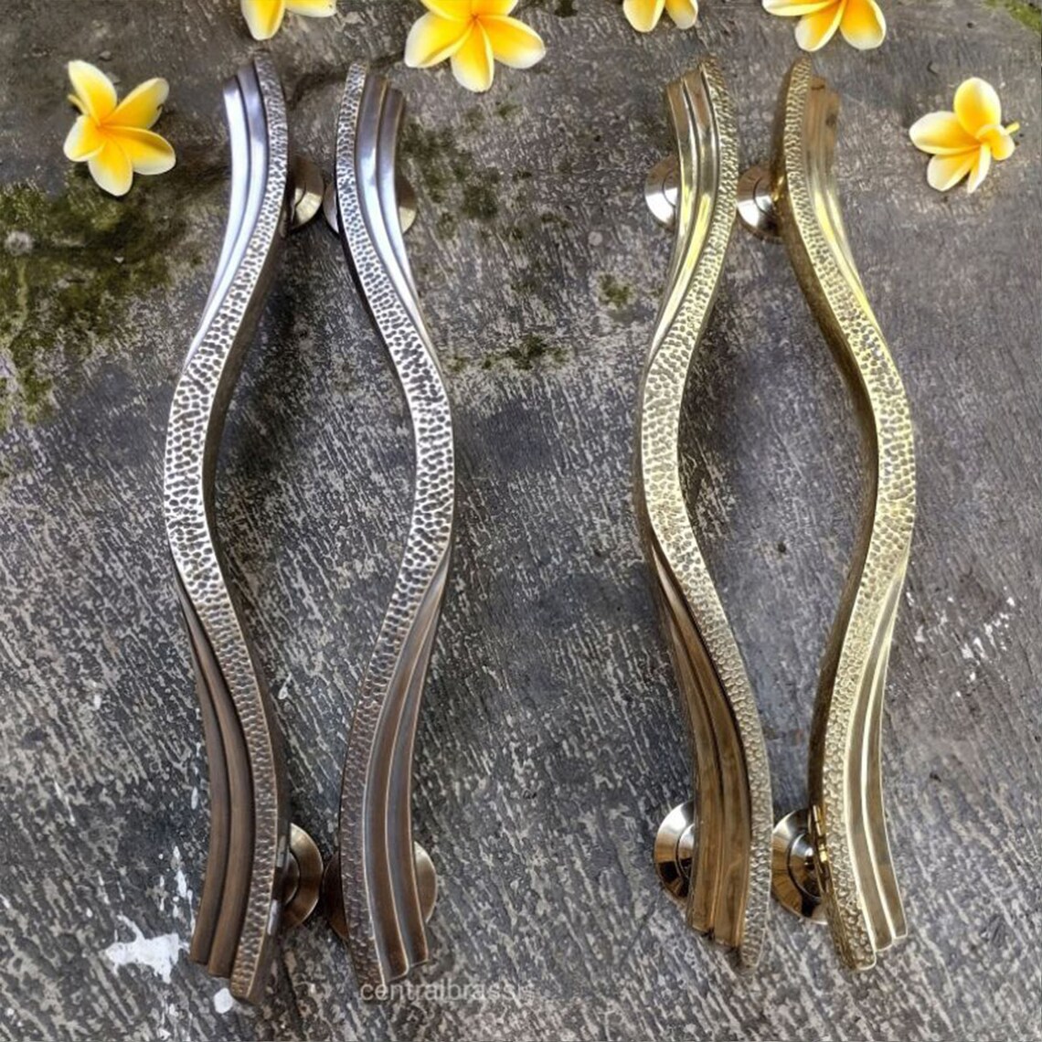 16.92 Inches Twist Large Door Pull | Pair Luxury Door Handle Solid ...