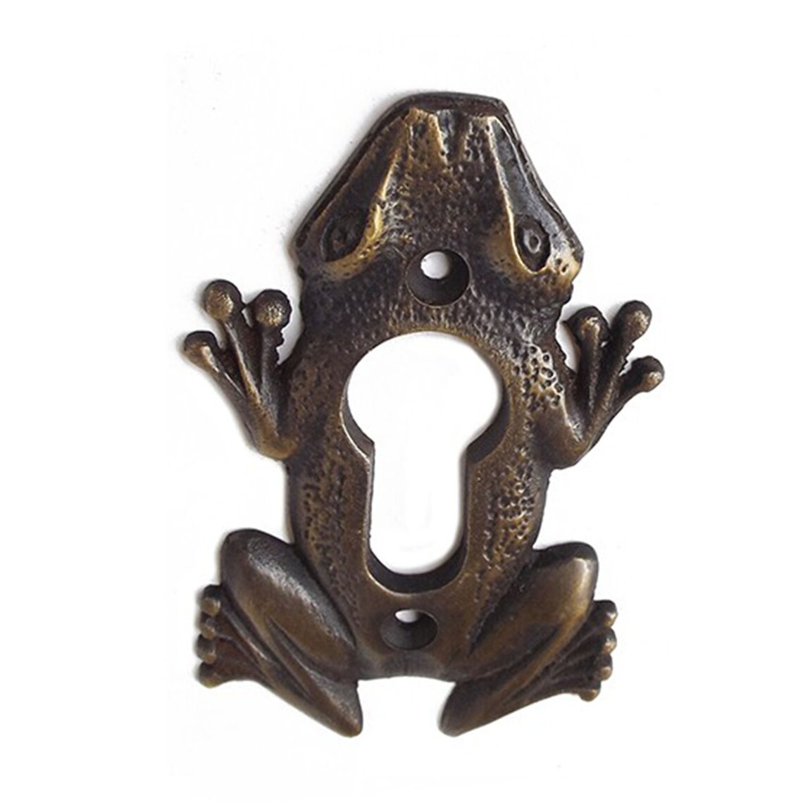 Forest Frog Cover Plate Entry Door Vintage Keyhole Mounting Plate 3.14 ...