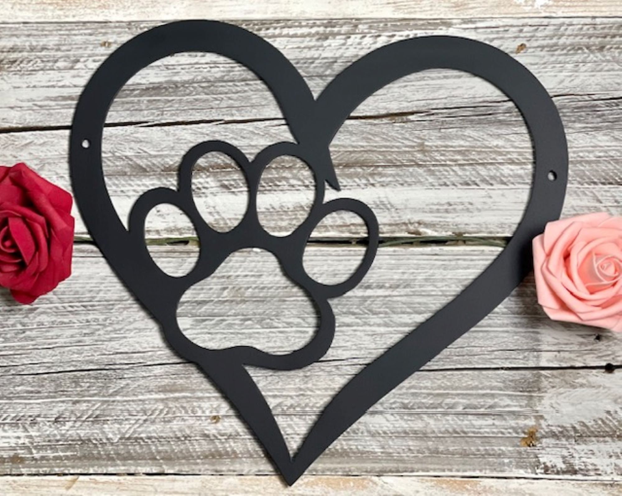 Metal Paw Print Outline