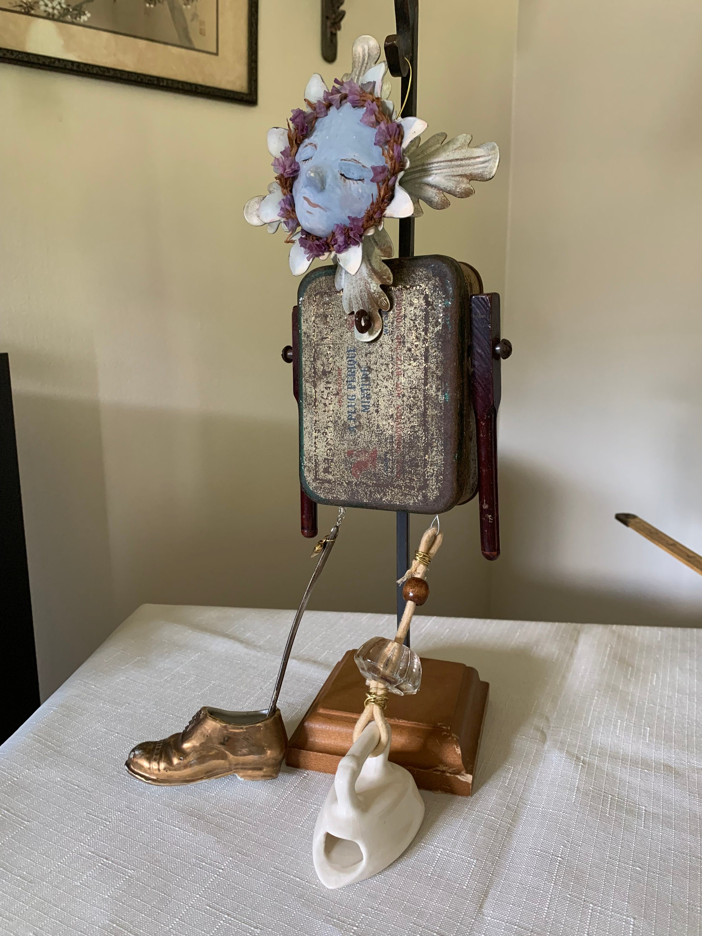 Found Object Assemblage Art Doll Wall Hanging - Etsy