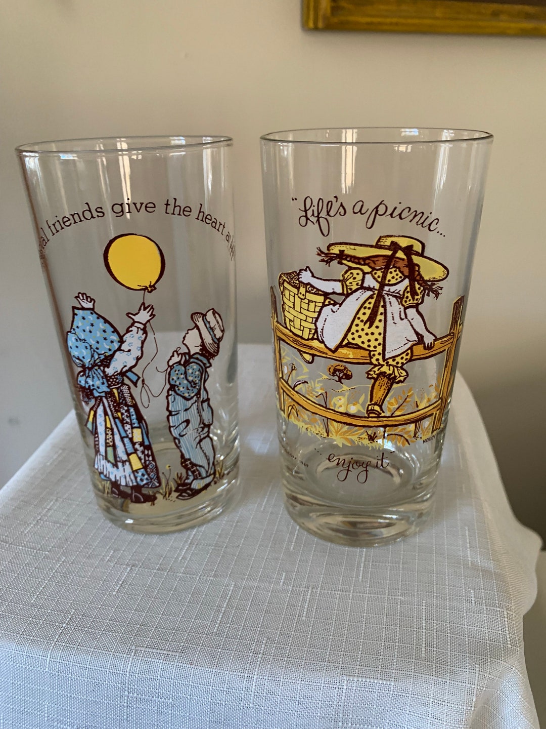 Vintage Holly Hobbie Drinking Glasses Etsy