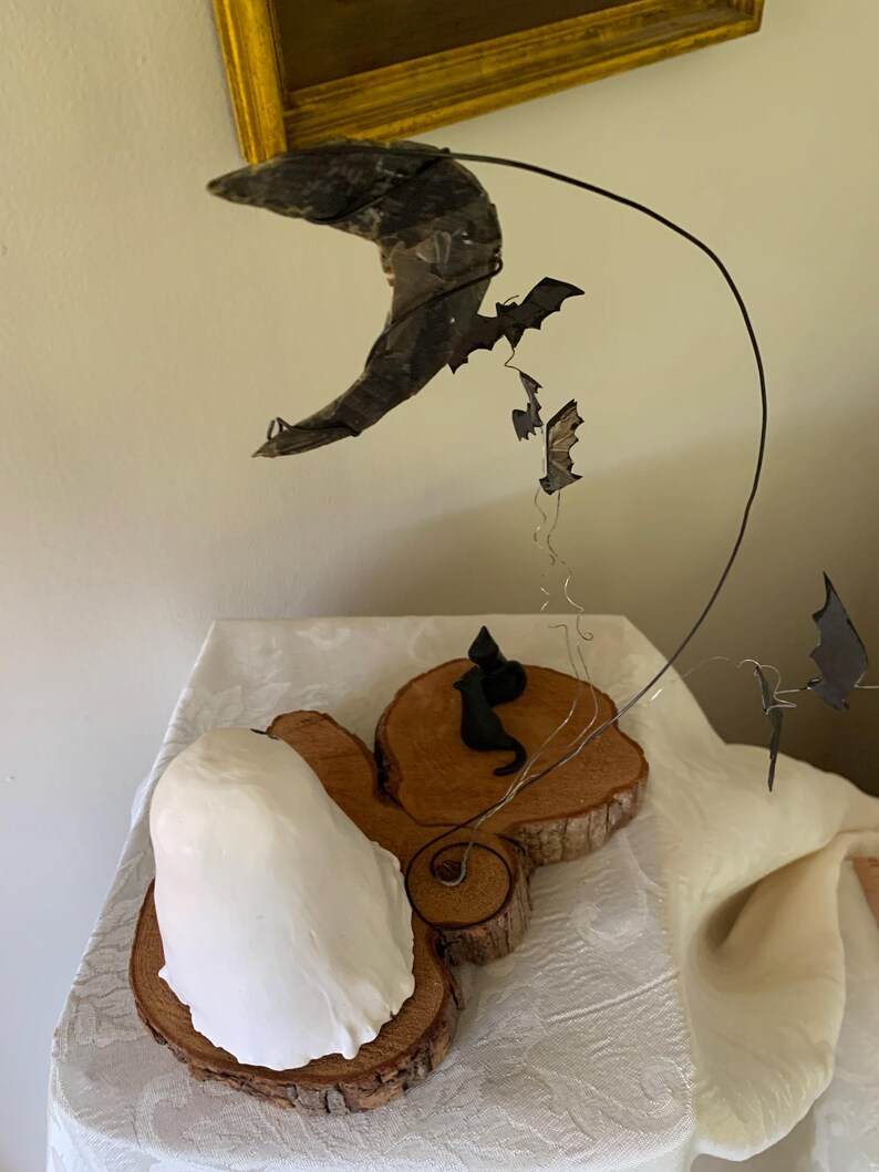 Paper Mache Ghost Halloween Assemblage - Etsy