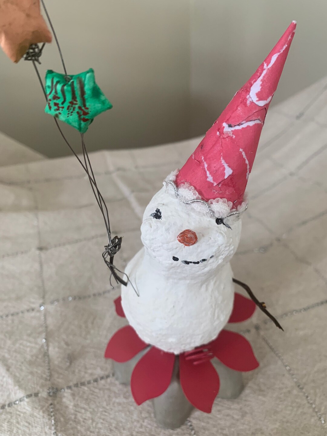 Paper Mache Snowman - Etsy