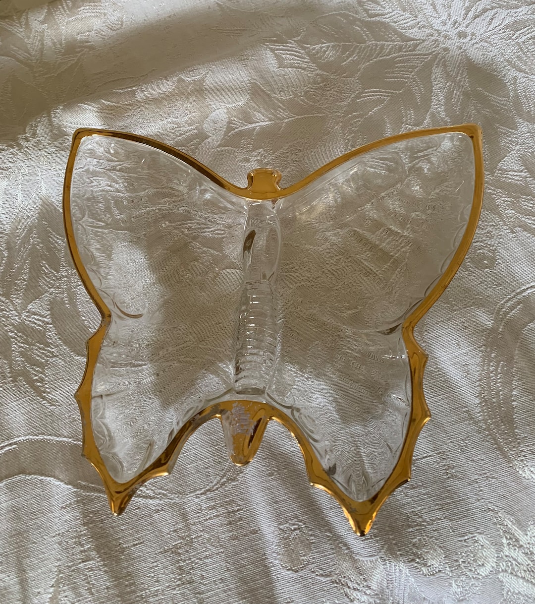 Vintage Glass Butterfly Dish - Etsy